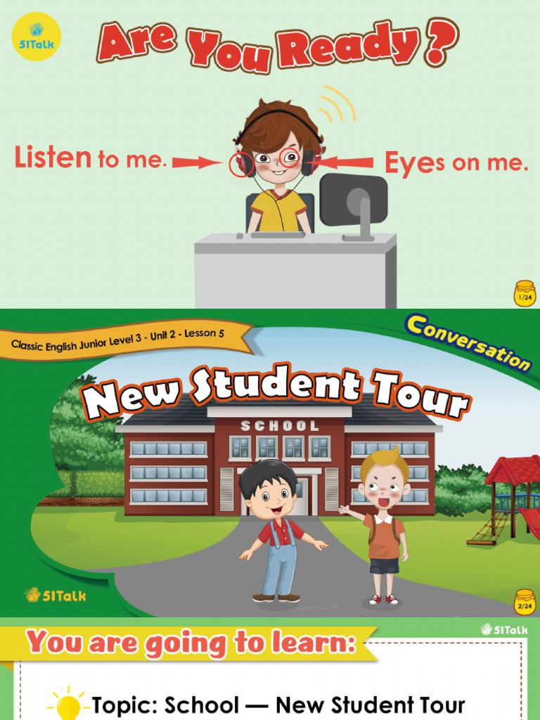 Level 3 - Unit 2 - Lesson 5 - New Student Tour | PDF