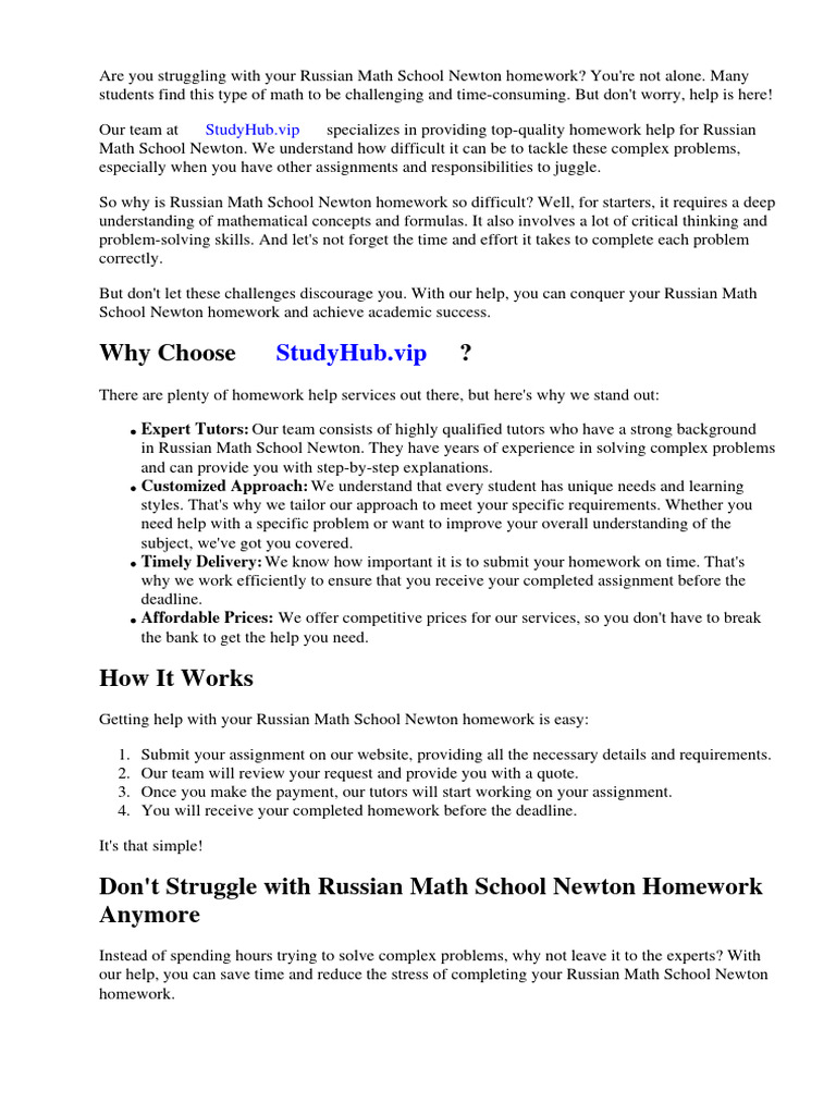 Russian Math Homework Help | PDF | Mathematics | Worksheet