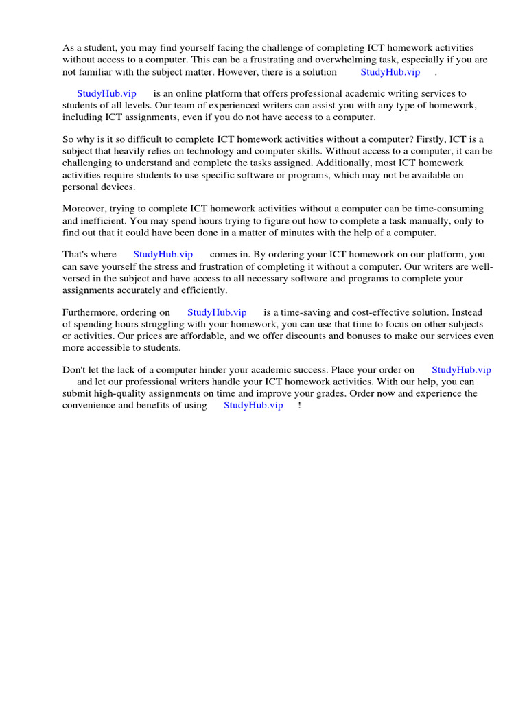 Ks3 Ict Homework Activities Without A Computer Pdf Information And Communications Technology