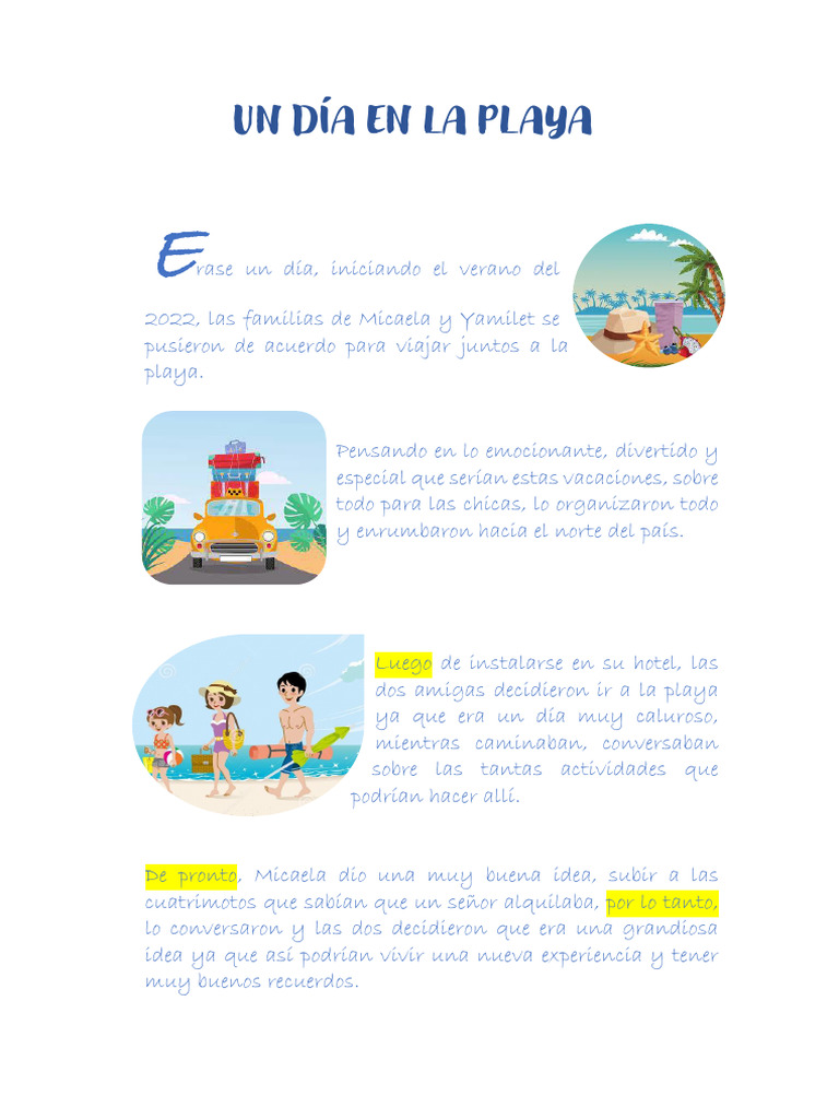 Cuento - Un Día en La Playa | PDF