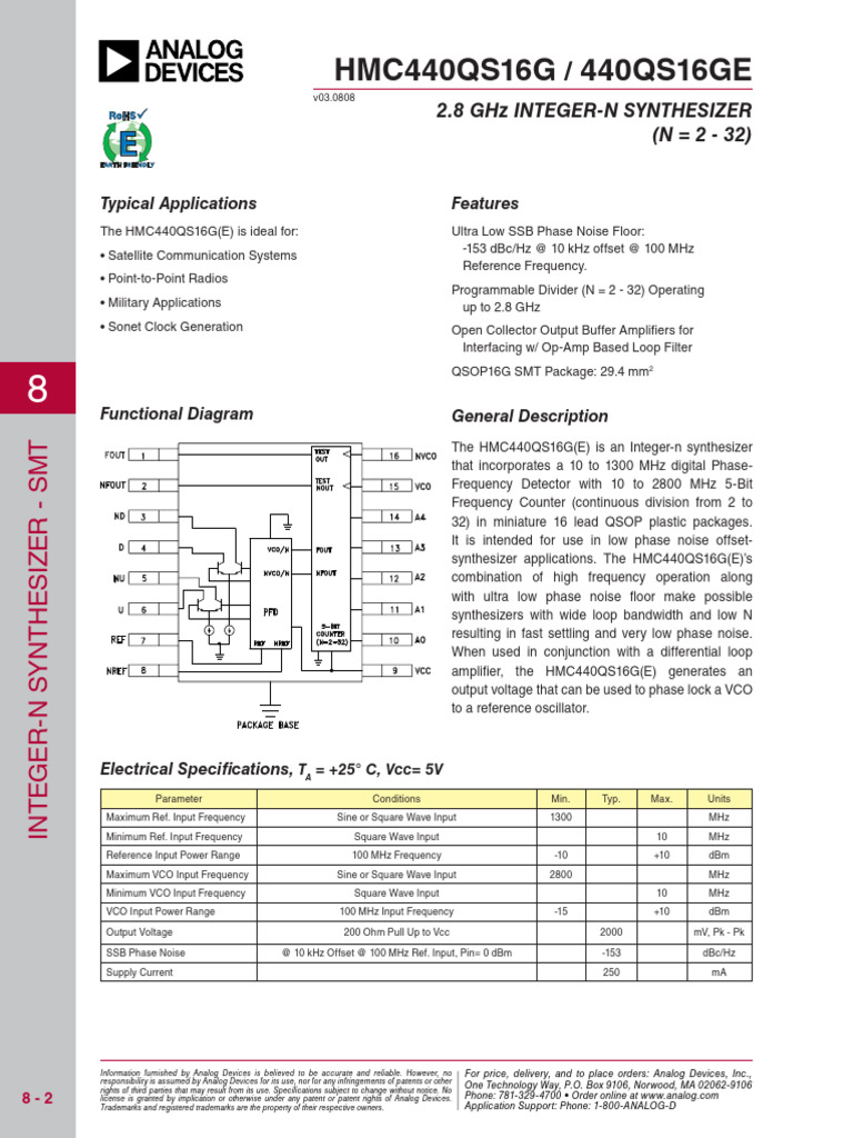 HMC 440 | PDF | Amplifier | Computer Engineering