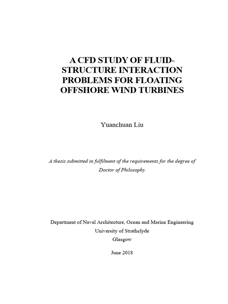 A CFD Study of Fluid-Structure Interaction Problems For Floating ...