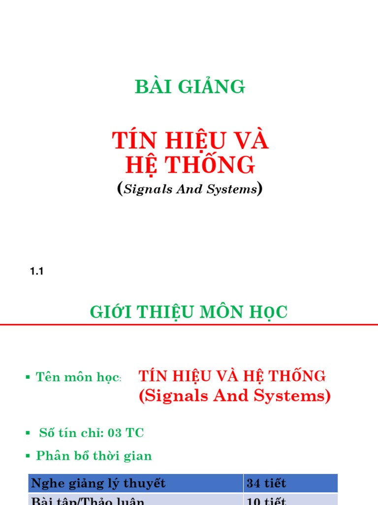 Slide Bai Giang - TH&HT | PDF