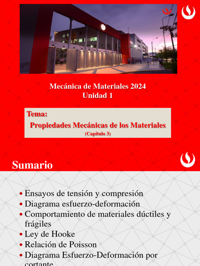 U1 Prop Mecanicas Materiales | PDF | Deformación (ingeniería) | Elasticidad (Física)