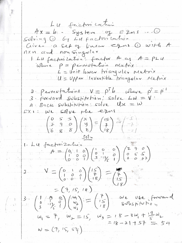 Maths Lu Factorization 20240228 0001 Pdf
