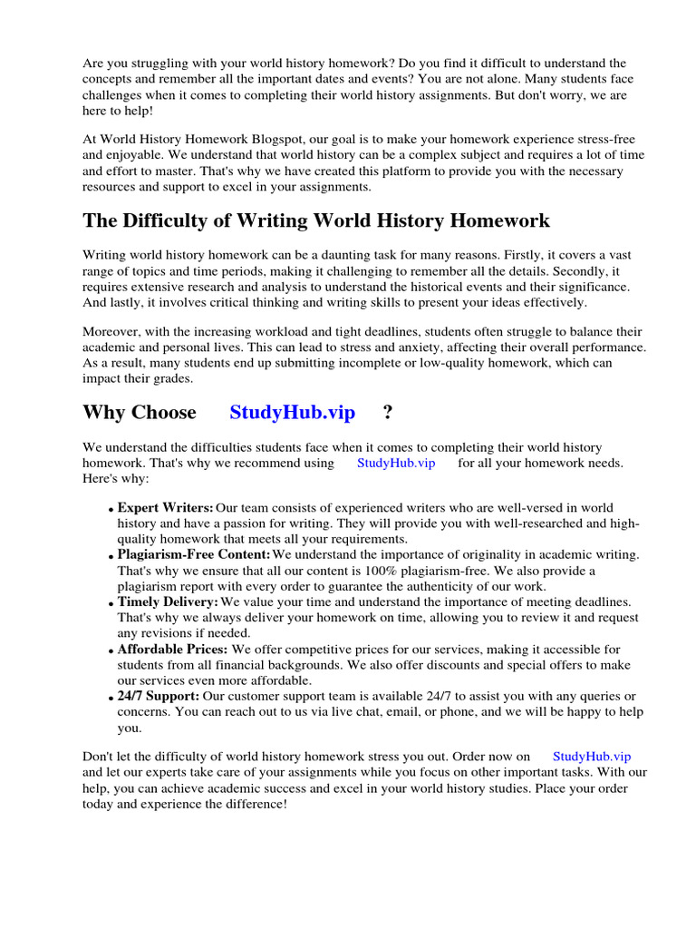 World History Homework Blogspot | PDF | Worksheet | Homework