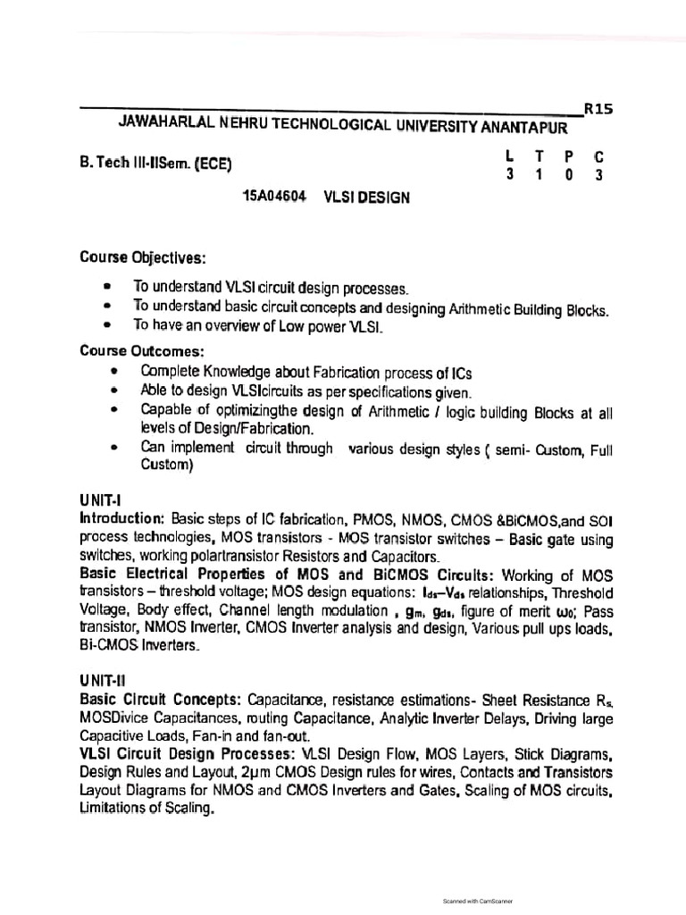 Vlsi Unit 1 Part A | PDF