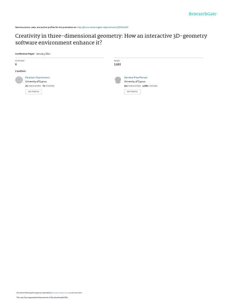 Enhancing Creativity in 3D Geometry | PDF | Creativity | Geometry