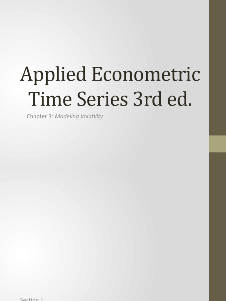 Arch Garch | PDF | Errors And Residuals | Akaike Information Criterion