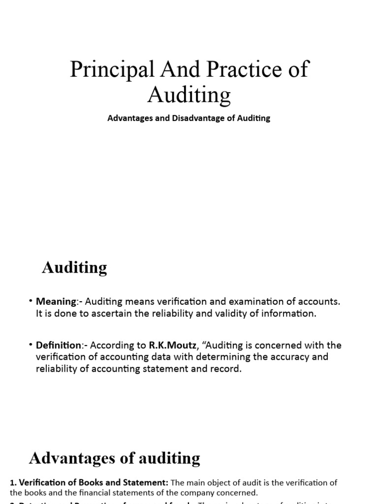 Principal and Practice of Auditing | PDF | Audit | Financial Services