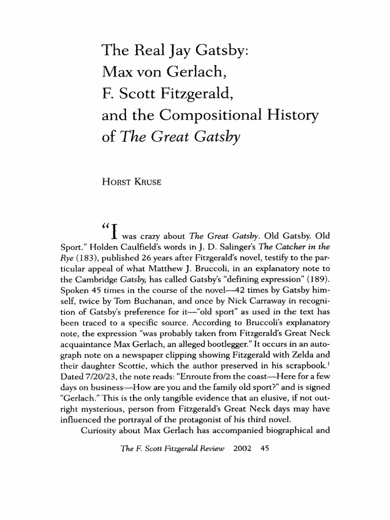 Great: Gatsby | PDF | The Great Gatsby | F. Scott Fitzgerald