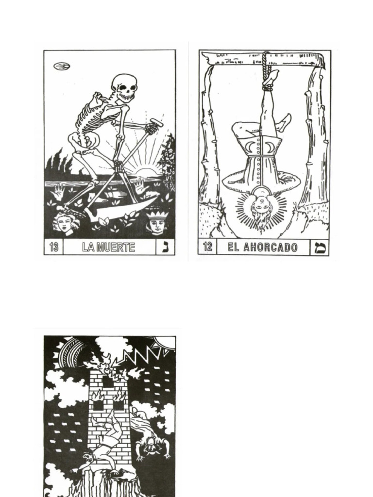Modulo IV Arcanos Mayores 12,13,14,15 y 16 para Colorear | PDF