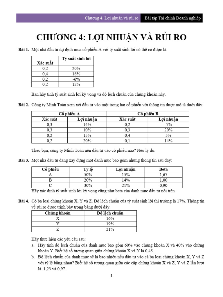 Bai Tap Chuong 3 | PDF