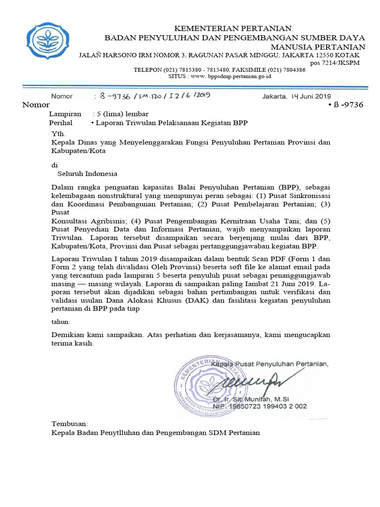 Laporan Triwulan BPP | PDF