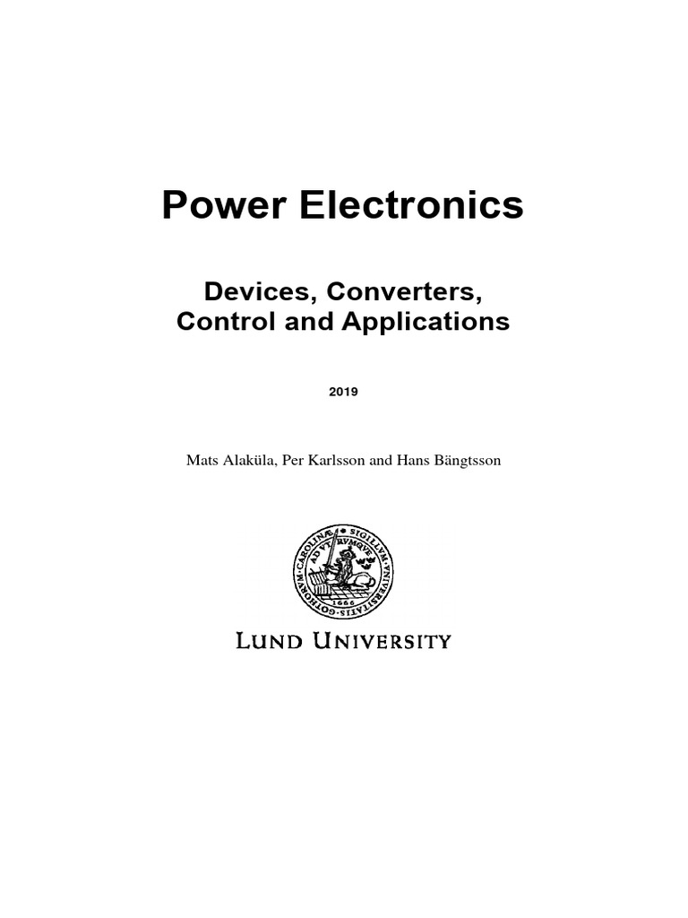 Power Electronics 2019 | PDF | Rectifier | Power Electronics
