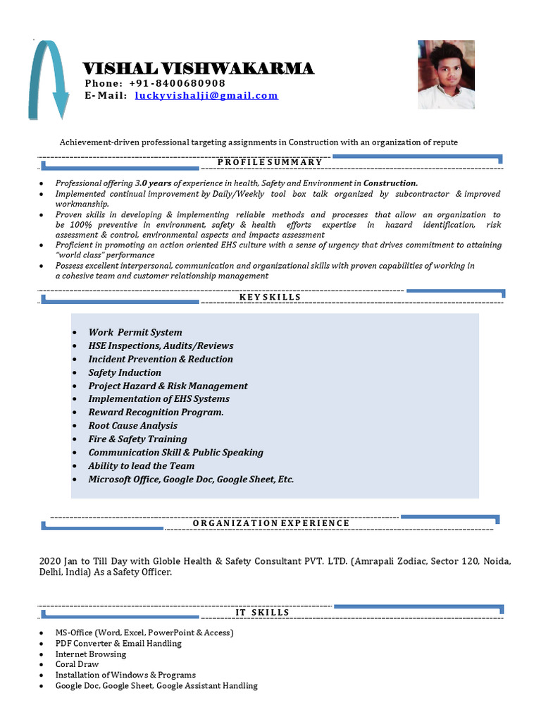 Vishal's CV 2022 | PDF | Microsoft Office