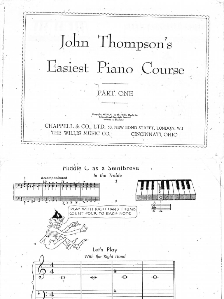 John Thompson - Piano Course | PDF | Music Theory | Musical Notation