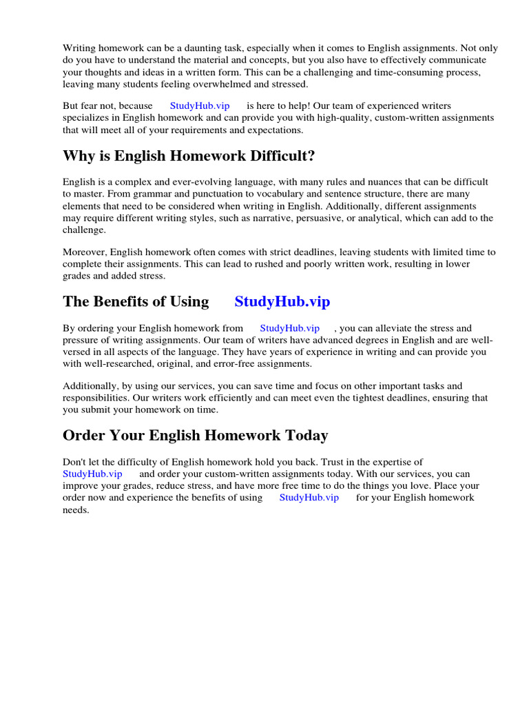 Do English Homework | PDF | Homework | Copy Editing