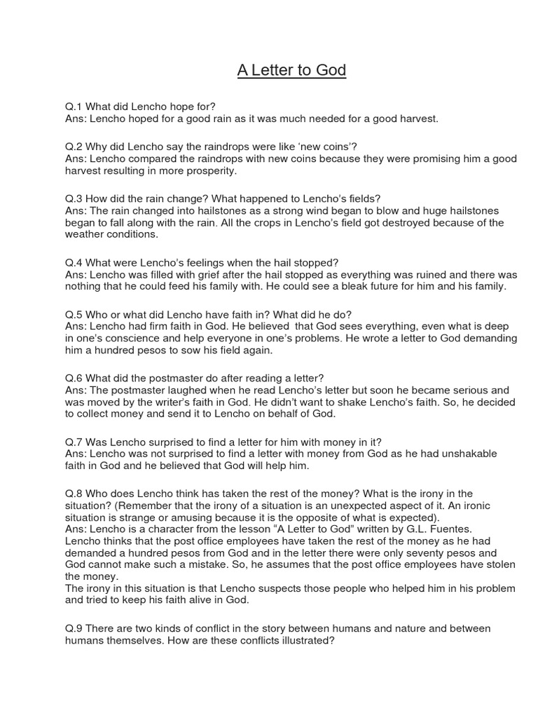 A Letter To God | PDF | Hail | Eye (Cyclone)