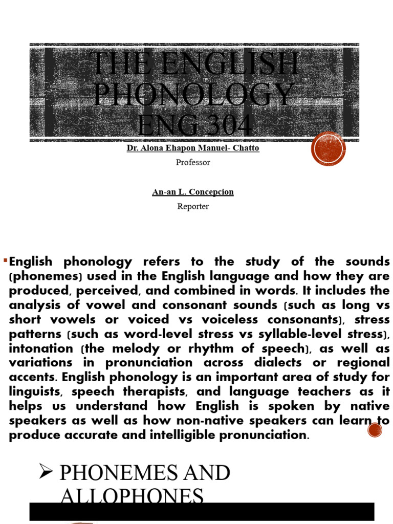 The English Phonology | PDF | Phoneme | English Language