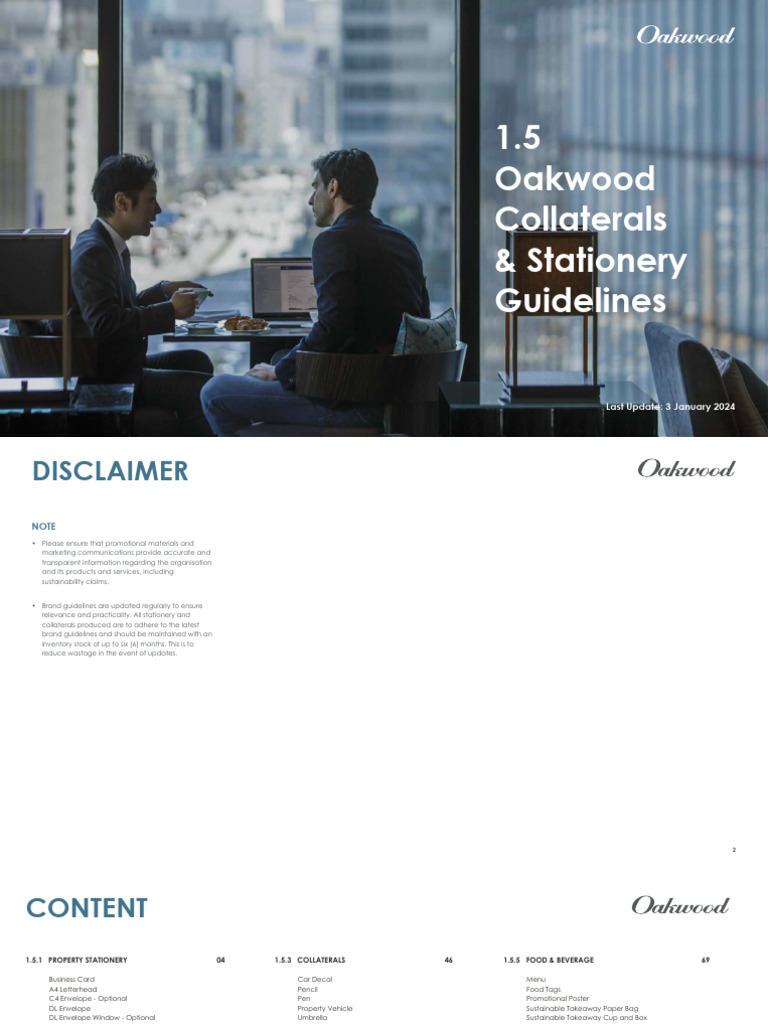 Oakwood - 1.5 Collaterals & Stationery Guidelines1 | PDF | Envelope ...