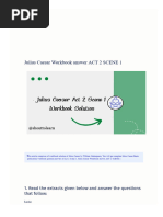 ICSE Class 9 Julius Caesar Act 1 QB | PDF | Julius Caesar