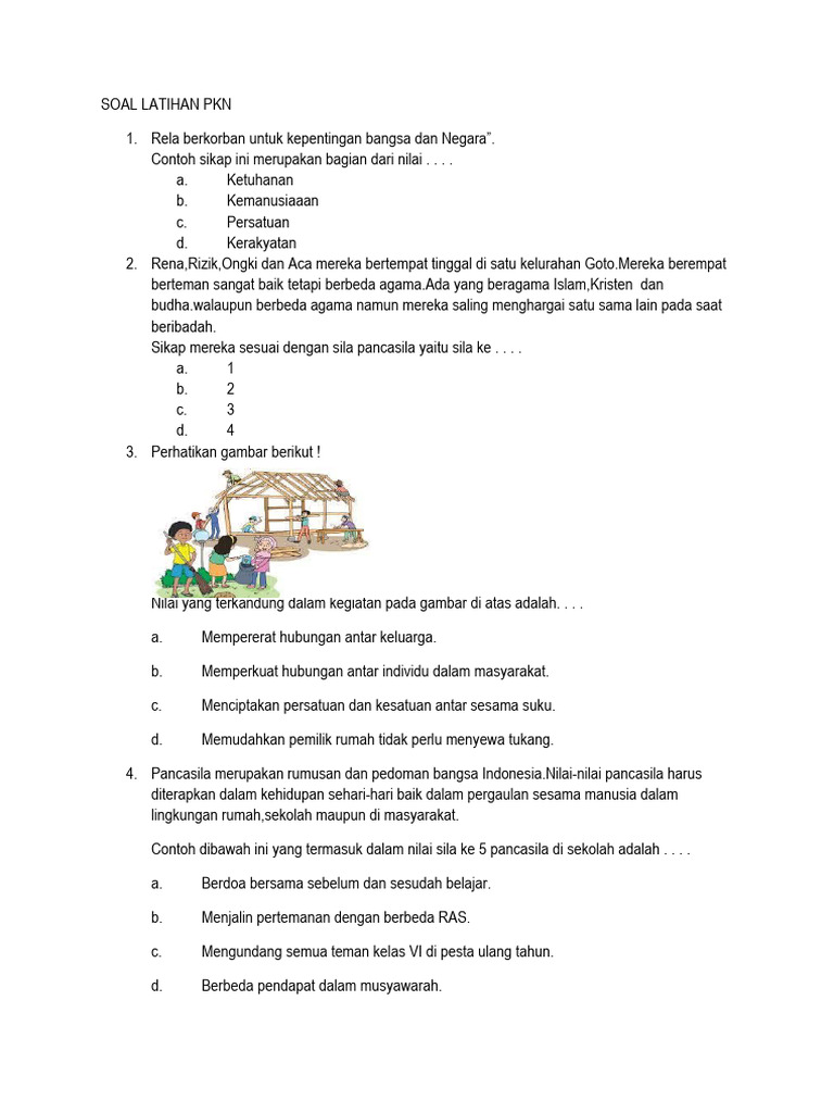 Soal Latihan PKN | PDF