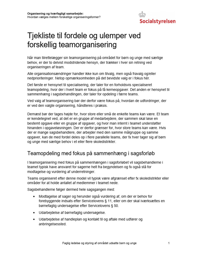 2 2 1 3 Tjekliste Til Fordele Og Ulemper Ved Forskellig ...