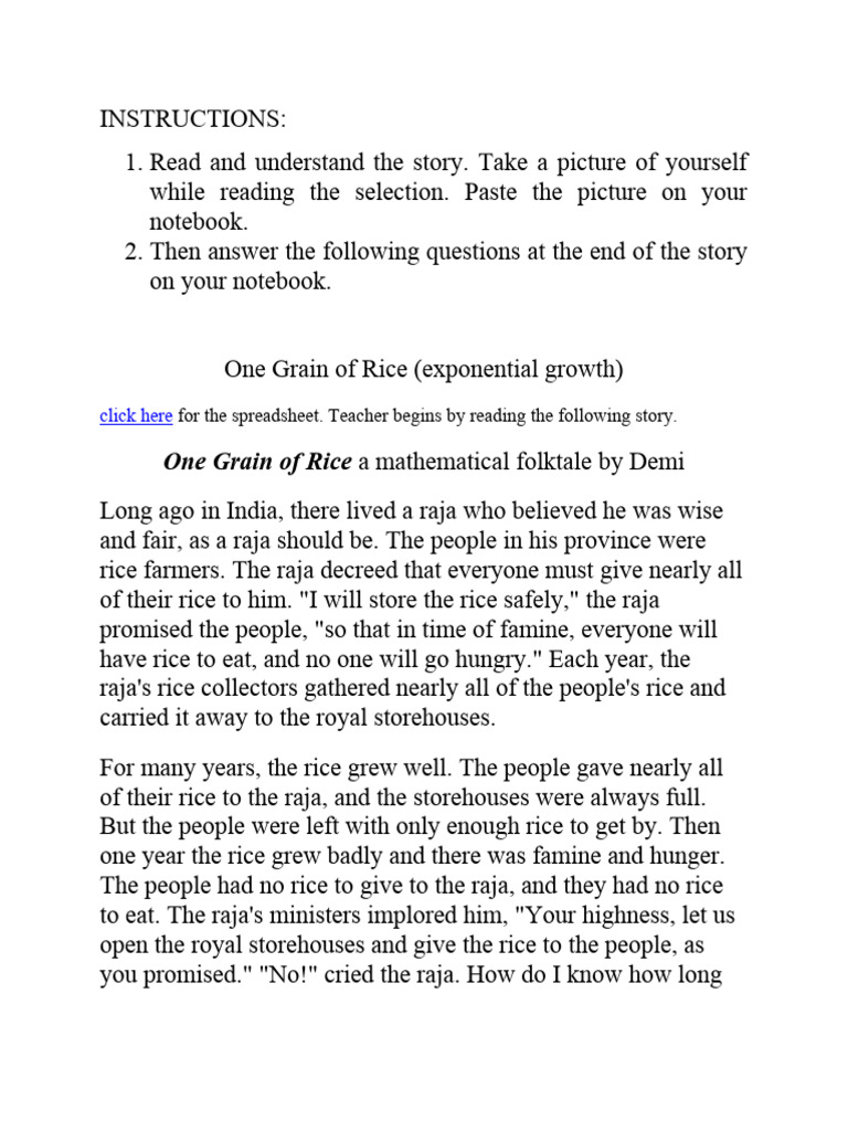 One-Grain-of-Rice | PDF