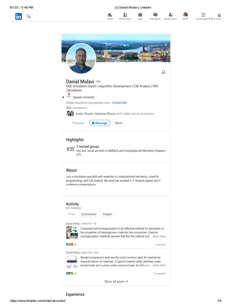 Linkedin Profile | PDF