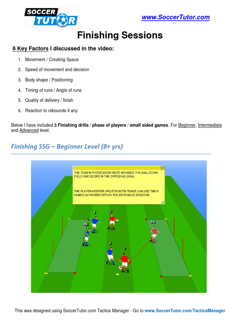 Finishing Sessions | PDF | Football Codes | Athletic Sports