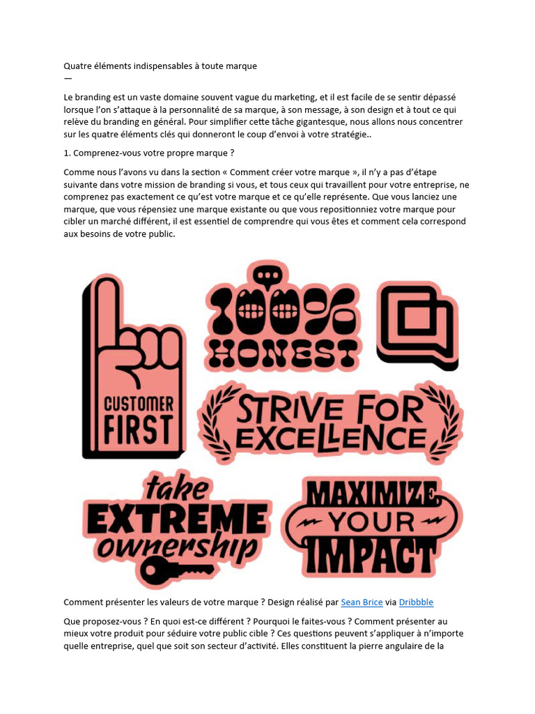 Quatre éléments clés du branding efficace | PDF | Marque | Consommateurs