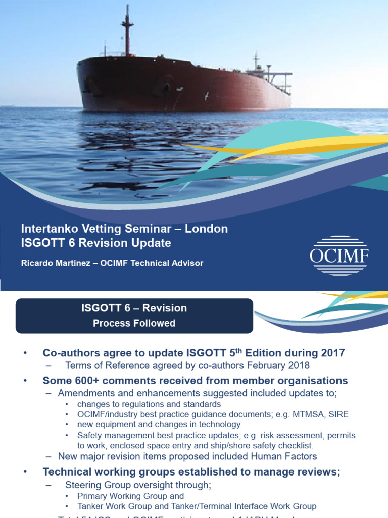 VS19-d ISGOTT Update - OCT 2019 | PDF | Leadership
