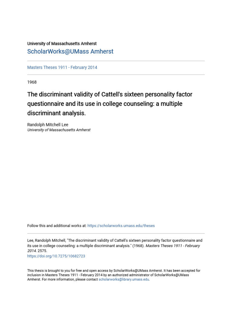Full Text | PDF | Behavioural Sciences | Psychology
