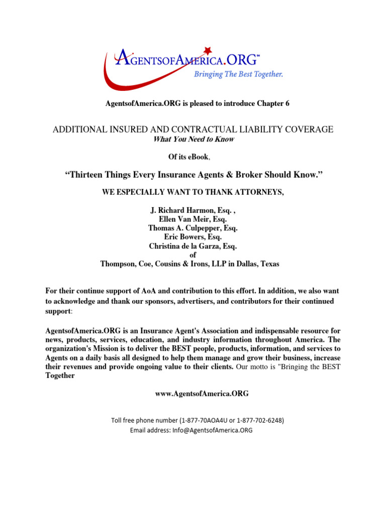 Additional Insured & Contractual Liability Coverage - What You Need To ...