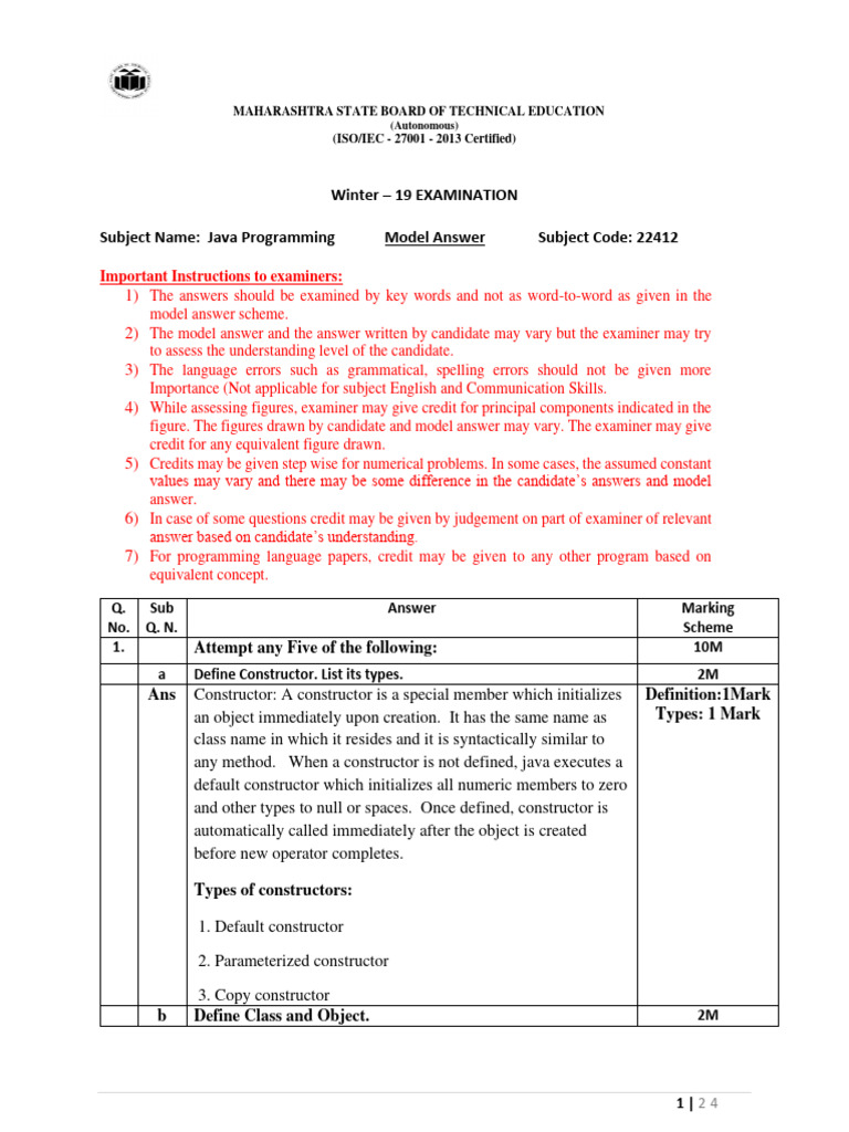 Java Pdf Constructor Object Oriented Programming Programming