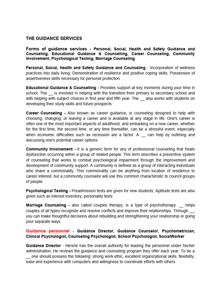 Module-3-Guidance-and-Counseling | PDF | Psychotherapy | Counseling ...