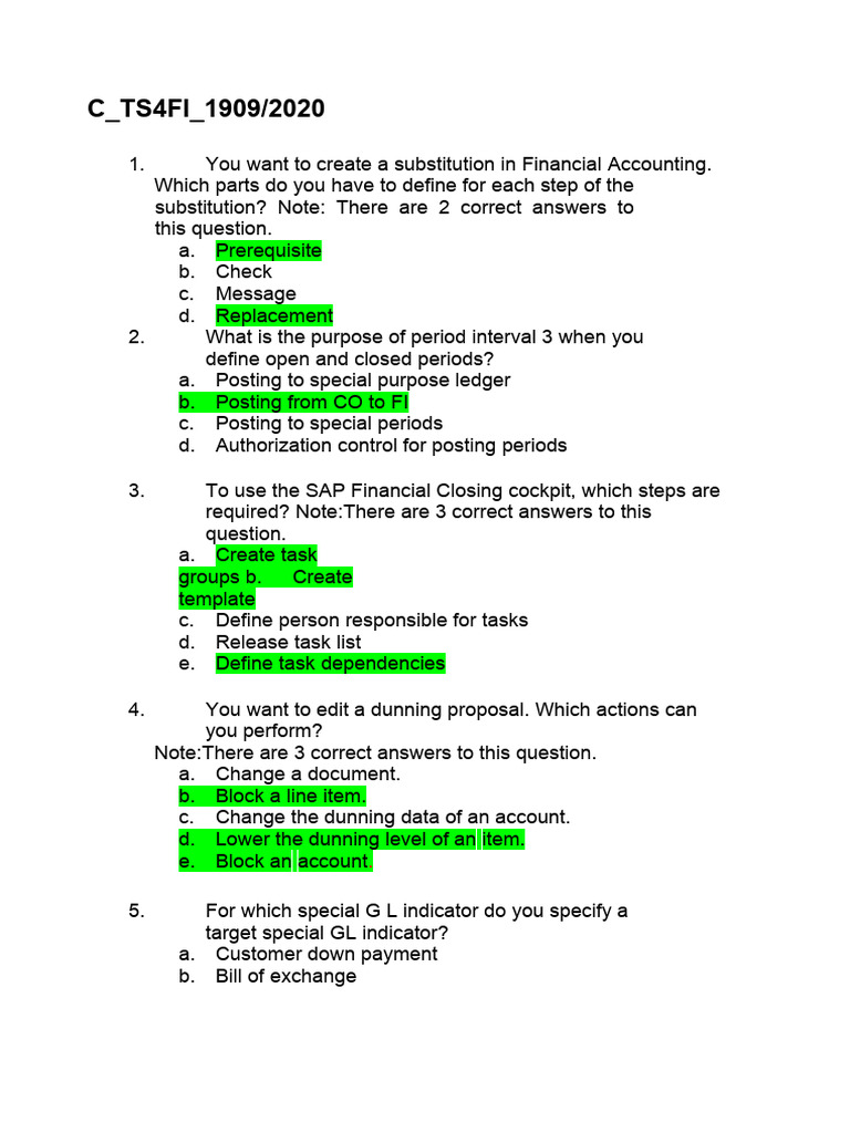 C TS4FI 1909 Final 2 Question | PDF | Depreciation | Balance Sheet