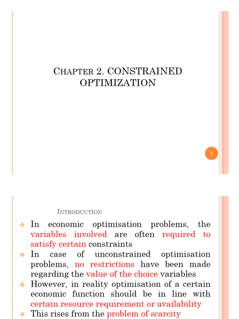 Chapter 2. Constrained Optimization | Download Free PDF | Mathematical ... Chapter 2. Constrained Optimization | Download Free PDF | Mathematical ...