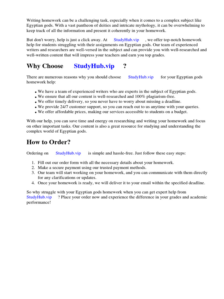 Egyptian Gods Homework Help | PDF | Ancient Egypt | Deities
