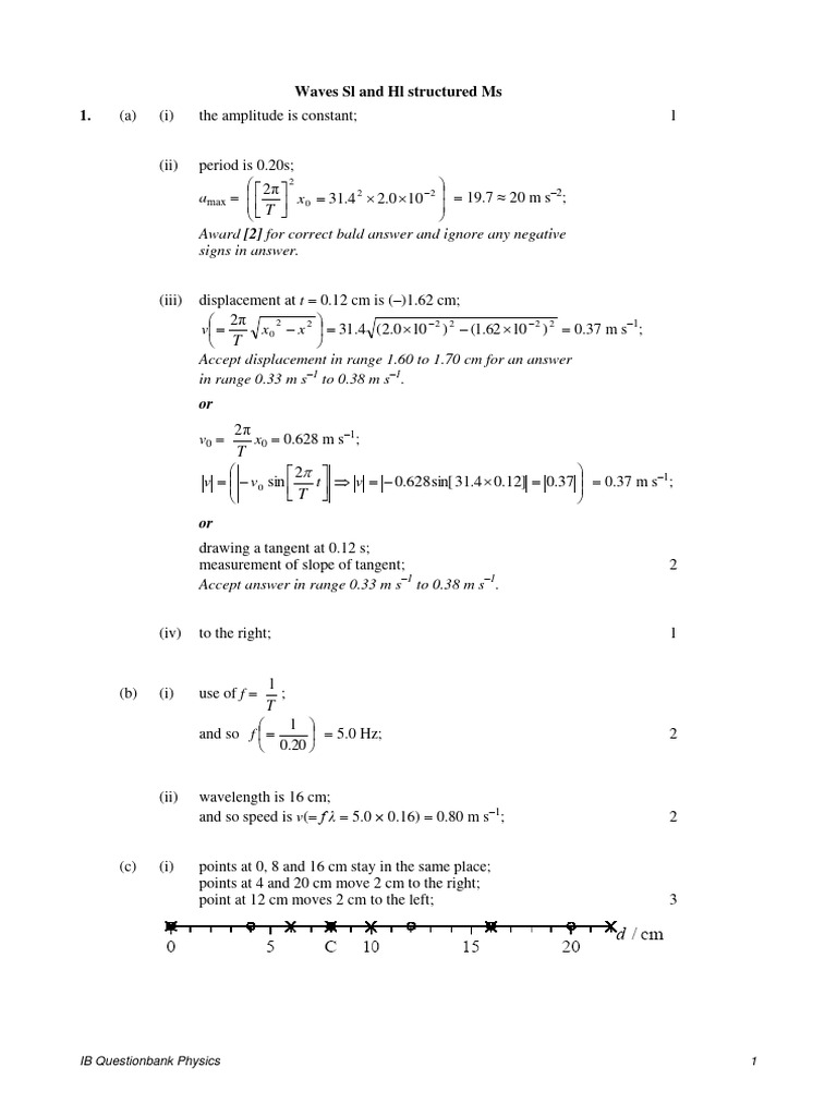 IB Physics Waves and Oscillations Guide | PDF | Waves | Wavelength