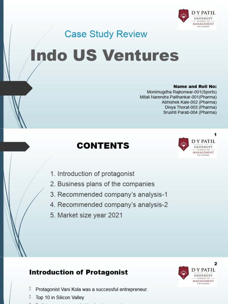 Case Study: Indo US Ventures Analysis | PDF | Venture Capital ...