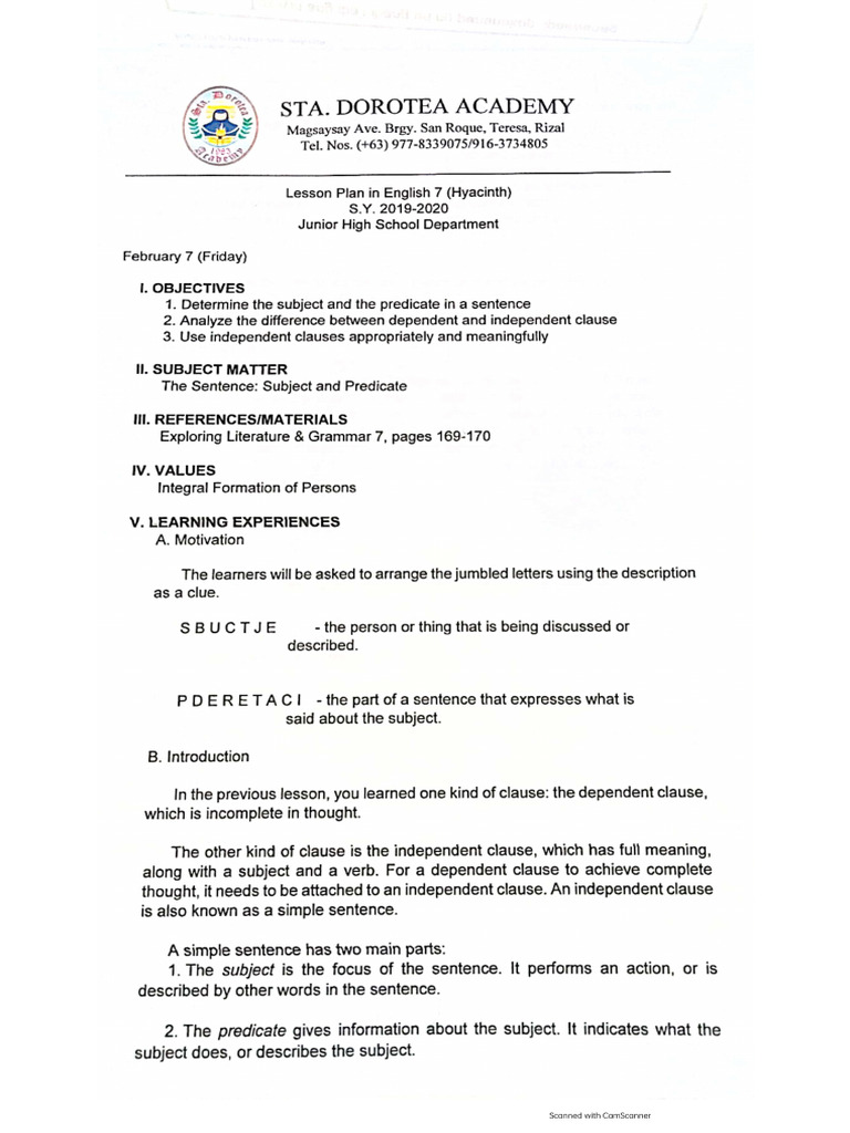 Learning Plans Pdf