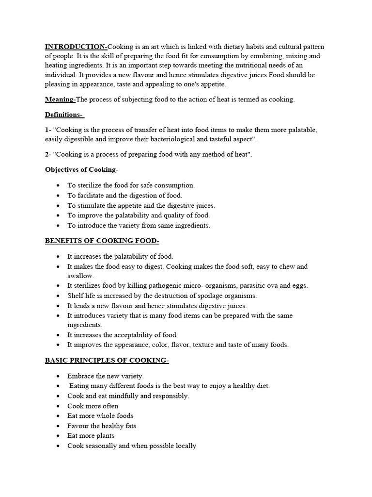 Cookery Rules and Preservation of Nutrients | PDF | Food Preservation ...