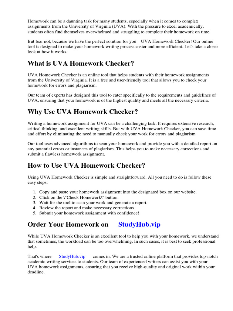Uva Homework Checker | PDF | Safari (Web Browser) | Homework