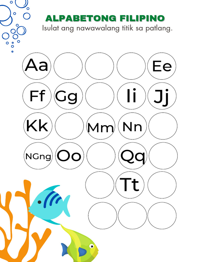 Colorful Simple Fill in Missing Alphabet Letters Worksheet | PDF