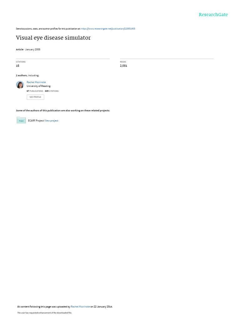 Visual_eye_disease_simulator | PDF | Visual Impairment | Image Editing
