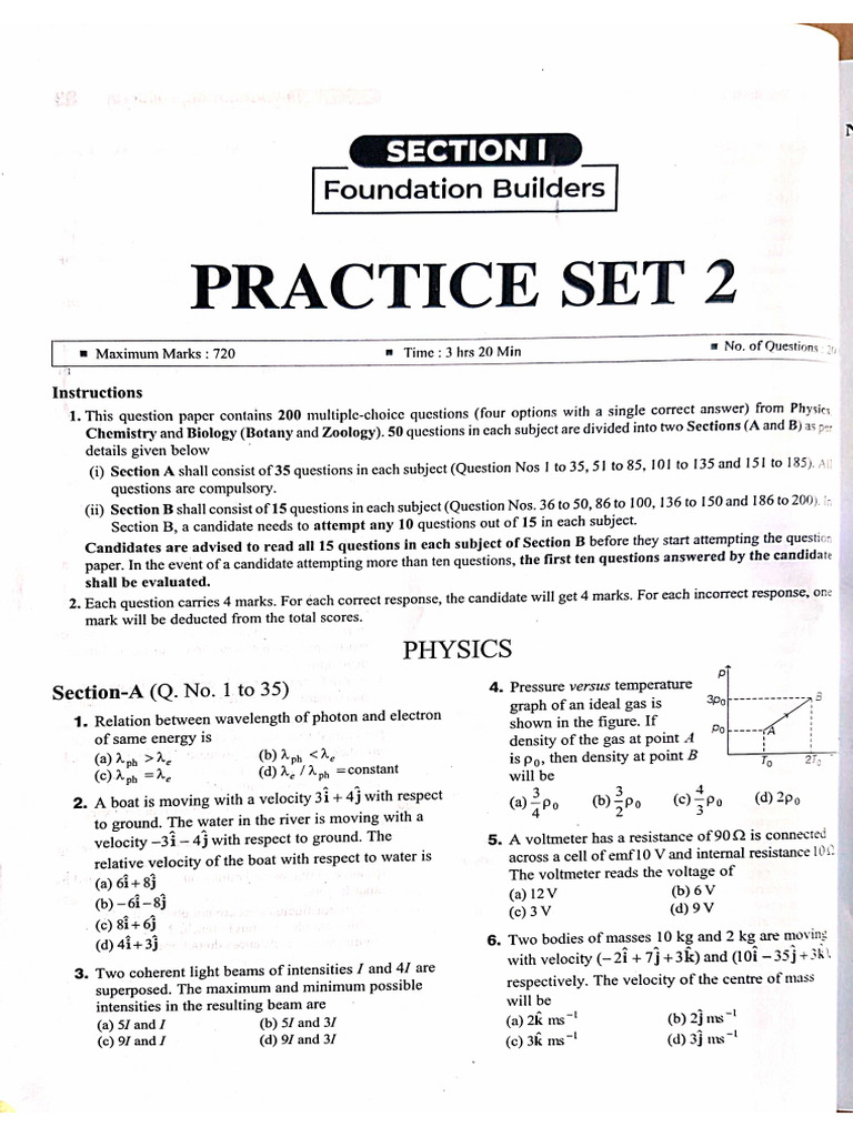 Arihant Neet Practice Set 2 | PDF