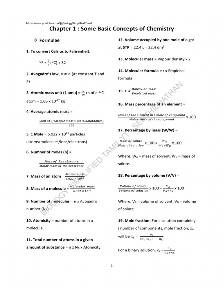 NEET JEE Formulae Sheet | PDF