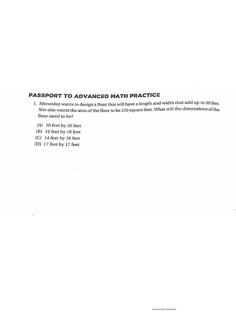 Passport To Advanced Math | PDF